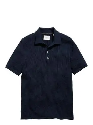 Billy Reid Diamond Sweater Polo - Blue