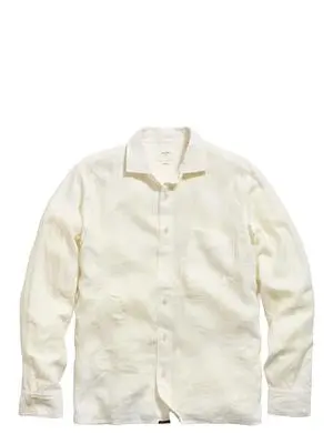Billy Reid Long Sleeve Embroidered Treme Shirt - Cream