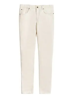 Billy Reid Cotton Linen 5-pocket Slim Fit Trousers - Cream