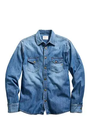Billy Reid Shoals Denim Shirt Light Indigo
