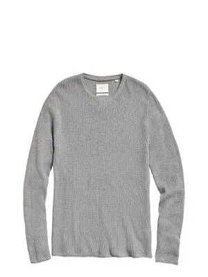 Billy Reid Mini Waffle Crewneck - Grey