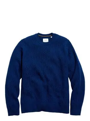 Billy Reid Textured Cashmere Crewneck Sweater - Navy