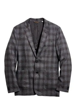 Billy Reid Virgin Wool Shadow Plaid Archie Jacket - Charcoal Multi
