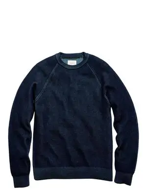 Billy Reid Bishop Rib Crew Sweater - Blue