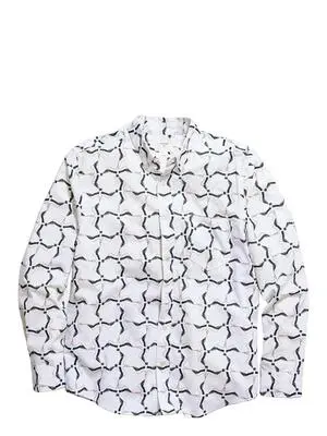 Billy Reid Pelican Plaid Msl 1-pocket Shirt - White