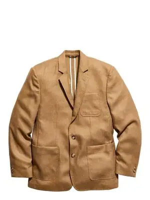Billy Reid Hopsack Silk Wool Archie Jacket - Tan