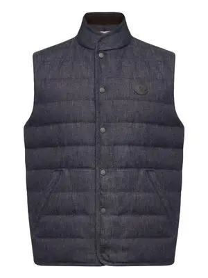 Moncler Liorane Denim Down Vest - Black