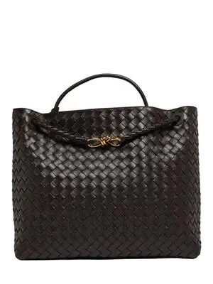 Bottega Veneta Woven Detail Shoulder Bag - Black