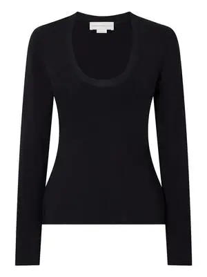 STELLA MCCARTNEY Stella McCartney Ribbed Scoop Neck Jersey Top