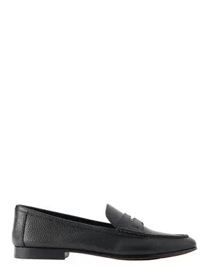 Polo Ralph Lauren Pebble-grain Leather Loafers - Black