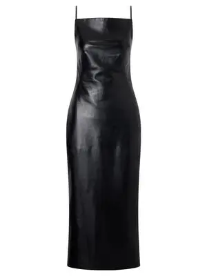Givenchy Leather Midi Dress - Black
