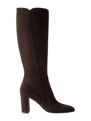 GIANVITO ROSSI 85 Suede Knee-high Boots - Chocolate
