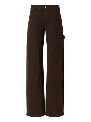 ST. AGNI Carpenter Regenerative Cotton-canvas Straight-leg Jeans - Brown