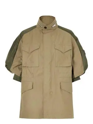 Sacai Cotton And Shell Jacket - Green