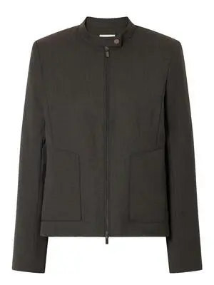 ST. AGNI Moto Wool-blend Jacket - Gray