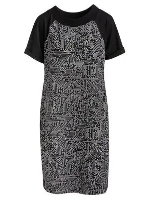 CONQUISTA A-line Knit Dress - Black