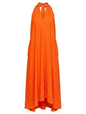 TANTRA SPAIN SL Halter Neck Midi Dress - Orange