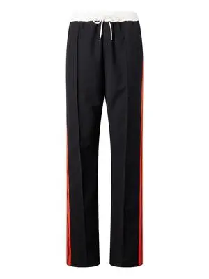 WALES BONNER Energy Striped Wool Track Pants - Black
