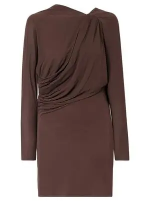 Alex Perry Open-back Draped Jersey Mini Dress - Black