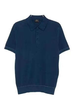 Brioni Cotton Polo Shirt - Blue