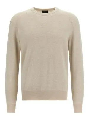 Brioni Cashmere And Wool Crewneck Sweater - Beige