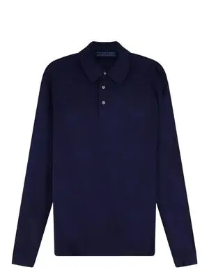 Kiton Wool Polo Shirt - Blue