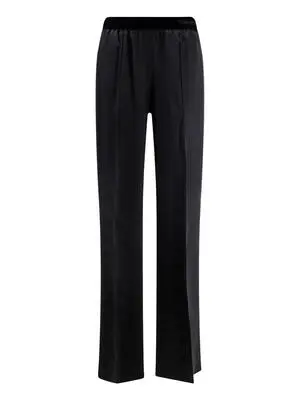 TOM FORD Straight Leg Satin Trousers - Black