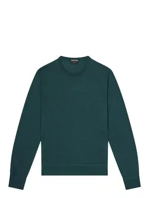 TOM FORD Slim-fit Cashmere And Silk-blend Sweater - Blue
