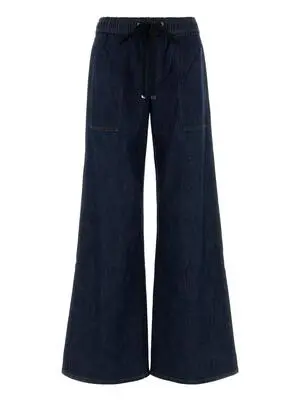 Seven For All Mankind Stretch Denim Wide-leg Jeans - Blue