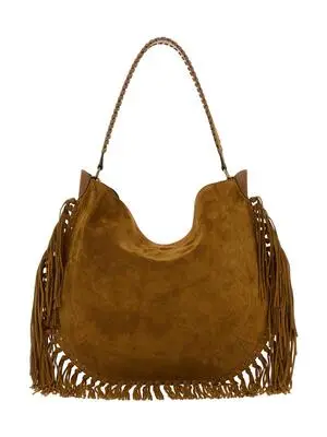 Isabel Marant Étoile Oskan Shoulder Bag In Suede - Light Brown