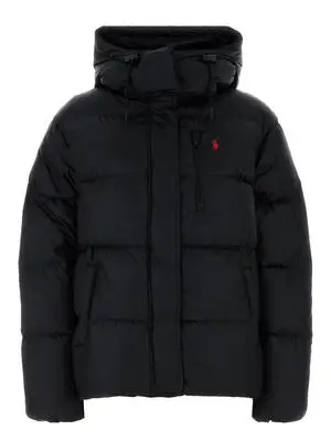 Polo Ralph Lauren Quilted Down Jacket With Embroidered Logo - Black