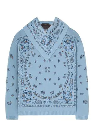 ALANUI ALANUI Virgin Wool Bandana Jacquard Sweater