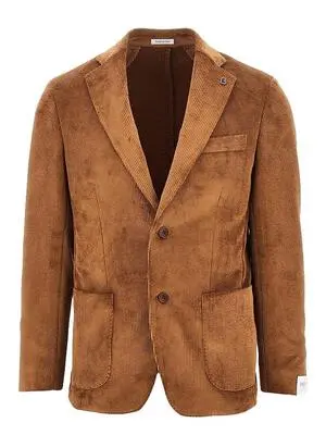 BRERAS Venezia Corduroy Single-breasted Jacket - Brown