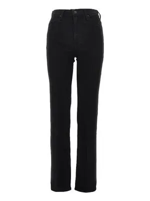 MOTHER Stretch Denim Straight Leg Pants - Black