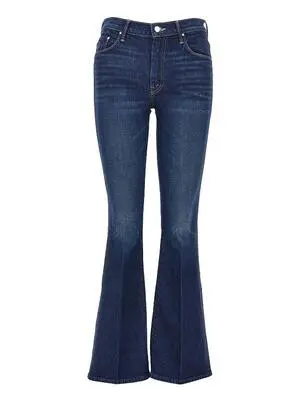MOTHER Stretch Cotton Denim Flared Jeans - Blue