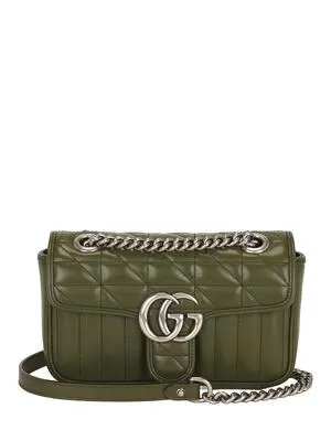 Gucci Gg Marmont Quilted Shoulder Bag - Green