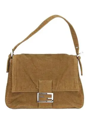 Fendi Corduroy Mama Baguette Shoulder Bag - Brown