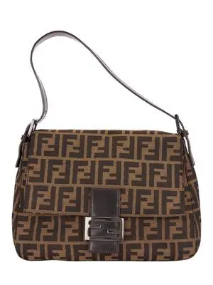 Fendi Zucca Mama Baguette Shoulder Bag - Brown