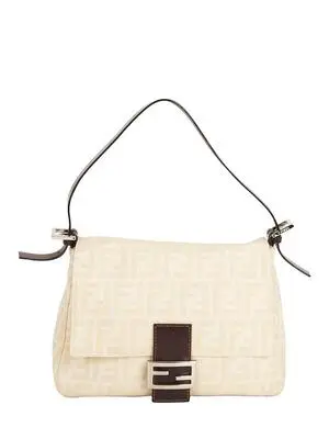 Fendi Zucca Mama Forever Baguette Shoulder Bag - Neutral