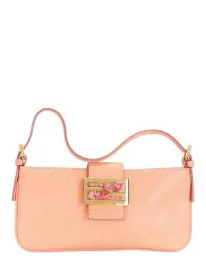 Fendi Fendi Baguette Pochette Shoulder Bag Peach