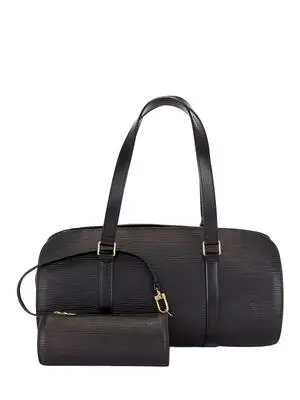 LOUIS VUITTON Louis Vuitton Epi Soufflot Handbag & Mini Set Black