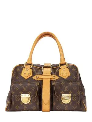 LOUIS VUITTON Monogram Manhattan Gm Handbag - Brown