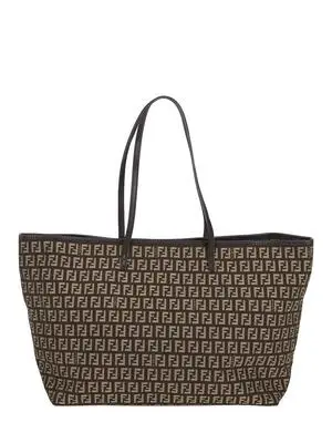 Fendi Zucca Roll Tote Bag - Brown