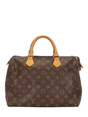 LOUIS VUITTON Monogram Speedy 30 Handbag - Brown