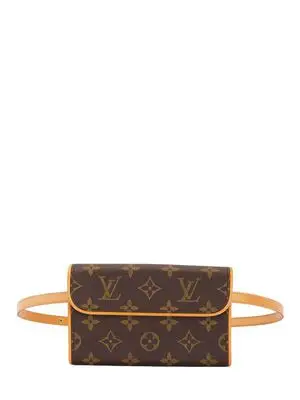 LOUIS VUITTON Monogram Florentine Pochette Belt Bag - Brown