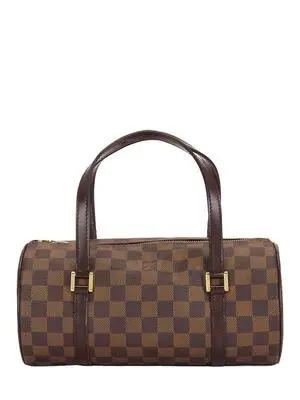 LOUIS VUITTON Damier Ebene Papillon 26 Handbag - Brown