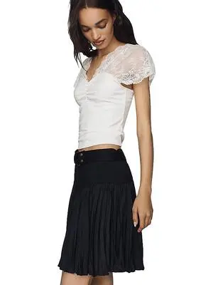 Anthropologie Jodhpur Mini Skirt - Black