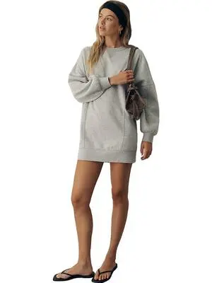 Daily Practice Open-back Mini Dress - Light Grey