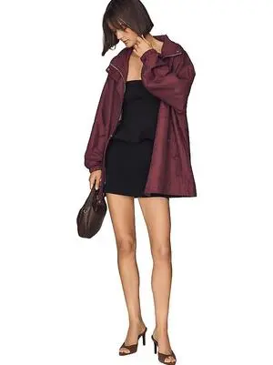 Maeve Oversized Lightweight Jacket - Deep Raspberry Rose