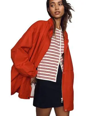 Maeve Oversized Lightweight Jacket - Red